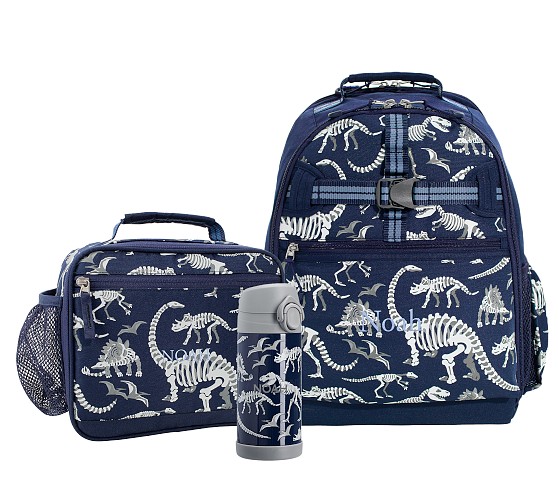 Mackenzie Navy Dino Bones Glow-in-the-Dark Adaptive Backpack & Lunch ...