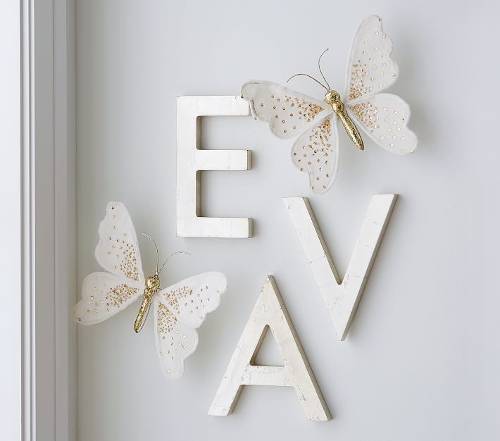 Champagne Lacquer Wall Letters | Pottery Barn Kids