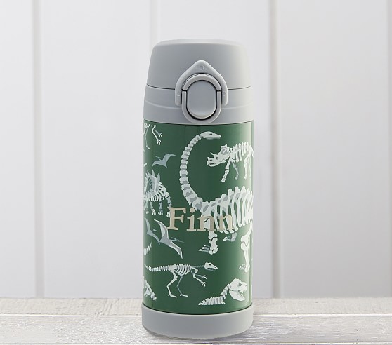 Mackenzie Green Glow-in-the-Dark Dinos Water Bottle | Pottery Barn Kids