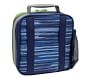 Mackenzie Blue Abstract Stripe Reflective Classic Lunch Box | Pottery ...