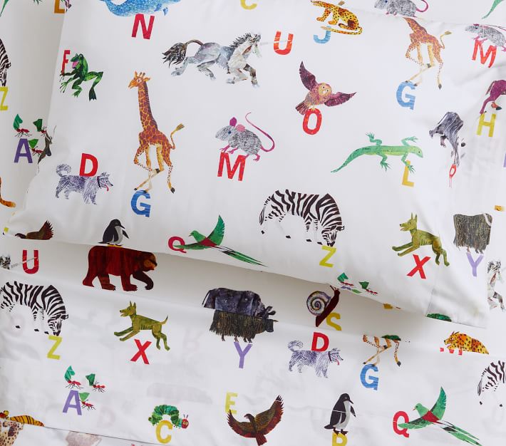 World of Eric Carle™ ABC Organic Toddler Sheet Set & Pillowcase ...