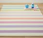 Rainbow Rugby Stripe Rug | Pottery Barn Kids