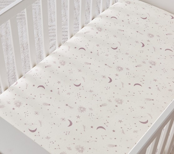 Celestial Velvour Organic Crib Fitted Sheet | Pottery Barn Kids