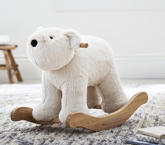 Polar Bear Faux-Fur Plush Rocker | Pottery Barn Kids