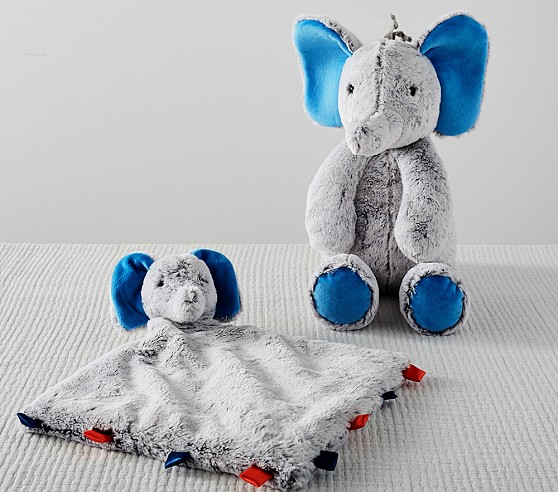 Plush Preppy Elephant Thumbie and | Kids Stuffed Animal | Pottery Barn Kids