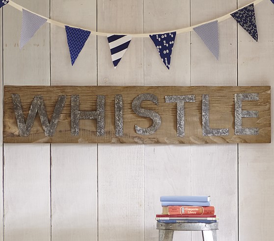 Whistle Wall Sign | Pottery Barn Kids