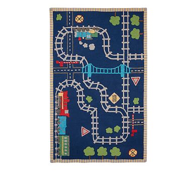 Train Tracks Play Rug | Patterned Rugs | Pottery Barn Kids