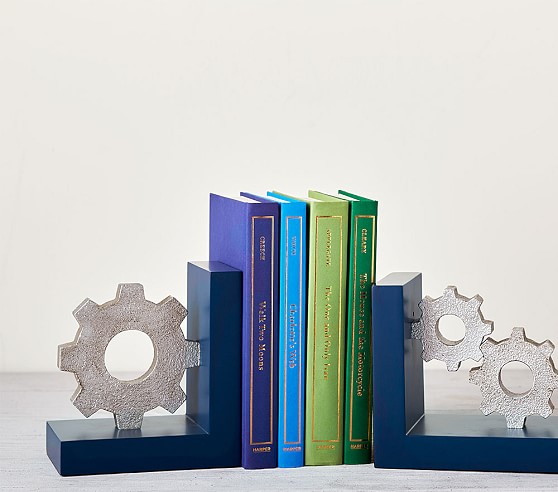 Gear Kids Bookends | Pottery Barn Kids