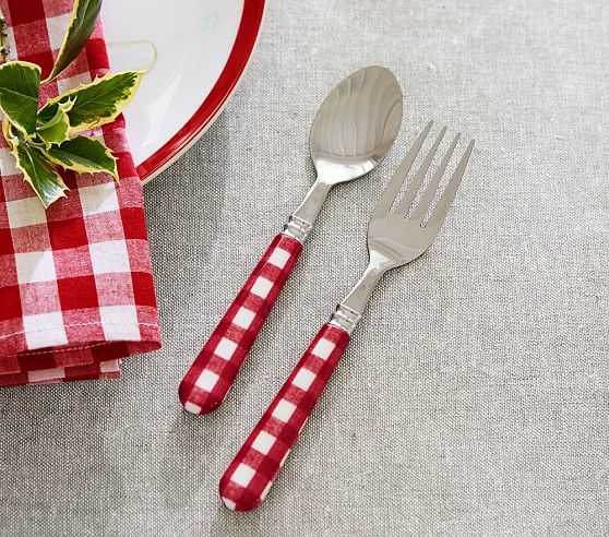 Gingham Utensil Set | Pottery Barn Kids