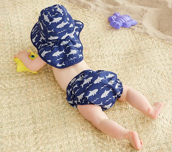 Shark Diaper Cover & Reversible Hat | Pottery Barn Kids