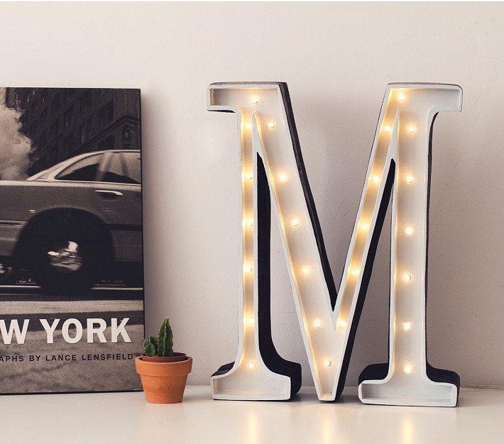 Little Lights Large Letter Lamps | Pottery Barn Kids