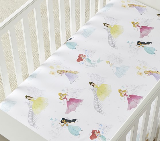 Disney Princess Organic Crib Fitted Sheet | Pottery Barn Kids