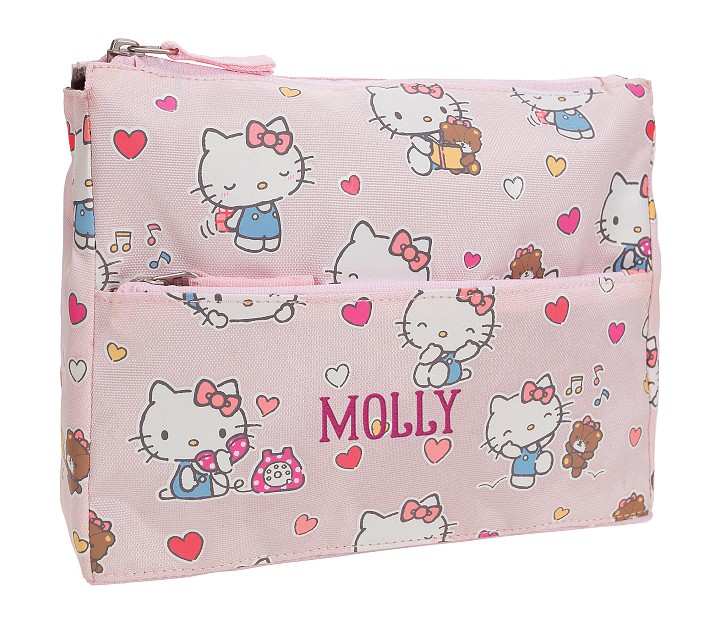 Mackenzie Hello Kitty® Hearts Glow-in-the-Dark Supplies Pouch | Pottery ...
