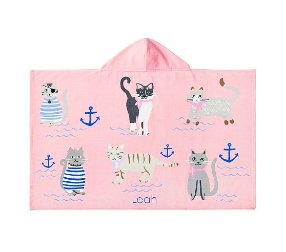 Salty Cat Kid Beach Hooded Towel | Pottery Barn Kids