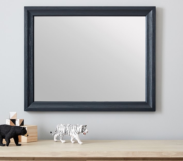 Weathered Navy Wood Mirror | Pottery Barn Kids
