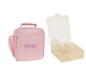 Mackenzie Pink Sparkle Glitter Lunch & Bento Bundle, Set of 2 | Pottery Barn Kids