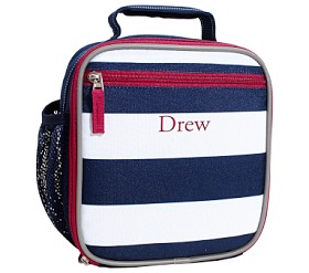Fairfax Navy/White Stripe Lunch Boxes | Pottery Barn Kids