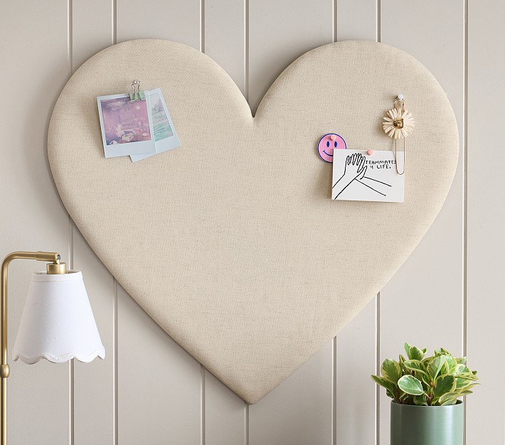 Heart Shaped Linen Pinboard (25.5" x 28") | Pottery Barn Kids