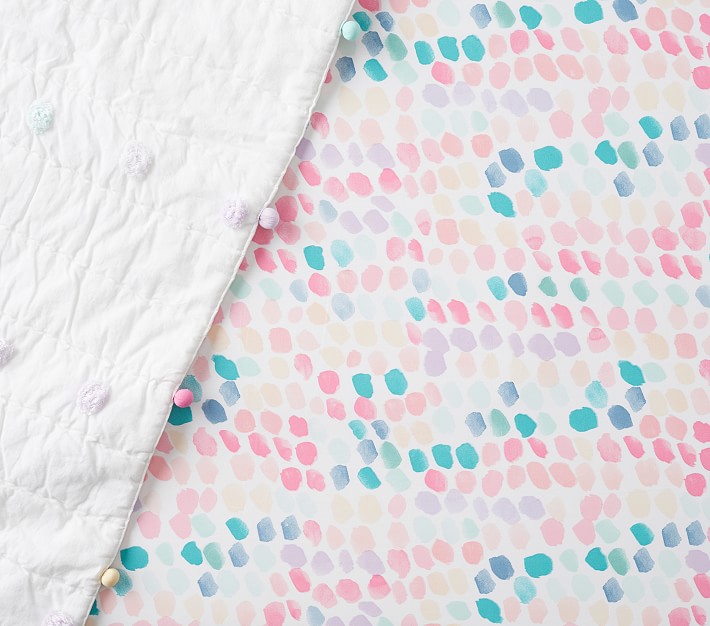 Brushstroke Organic Crib Fitted Sheet | Pottery Barn Kids