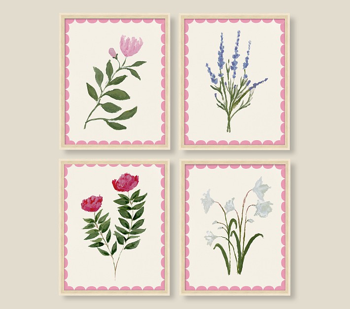 Jordan Connelly Springtime Flower Framed Wall Art | Pottery Barn Kids