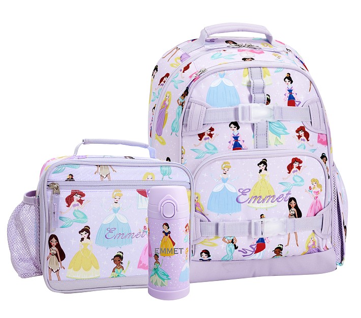 Mackenzie Lavender Disney Princess Backpack & Lunch Bundle, Set Of 3 ...