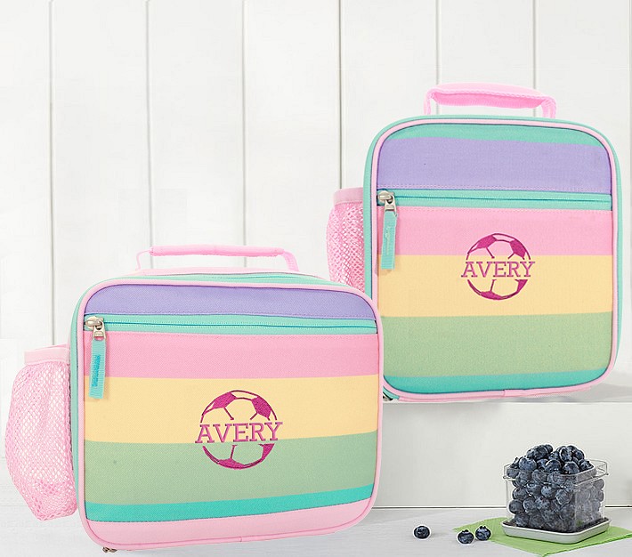 Mackenzie Pastel Multi Stripe Lunch Boxes | Pottery Barn Kids