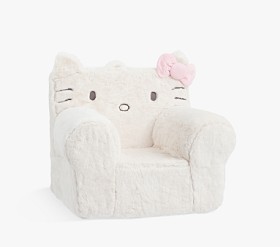 Anywhere Chair®, Hello Kitty® Faux Fur Ivory | Pottery Barn Kids