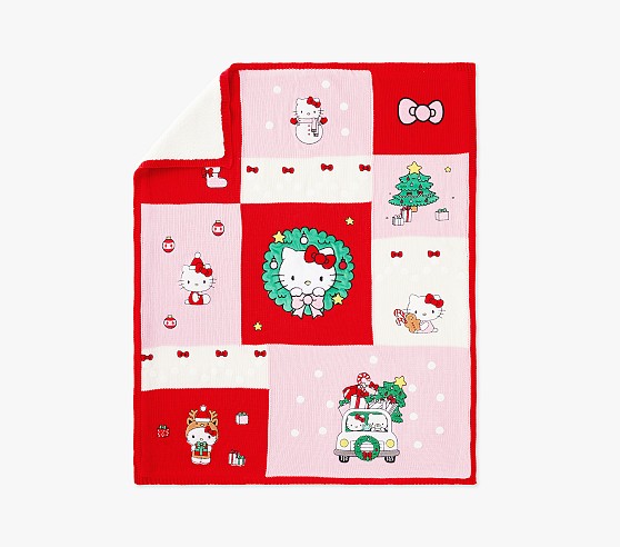 Hello Kitty® Heirloom Sherpa-Back Kid Throw Blanket | Pottery Barn Kids