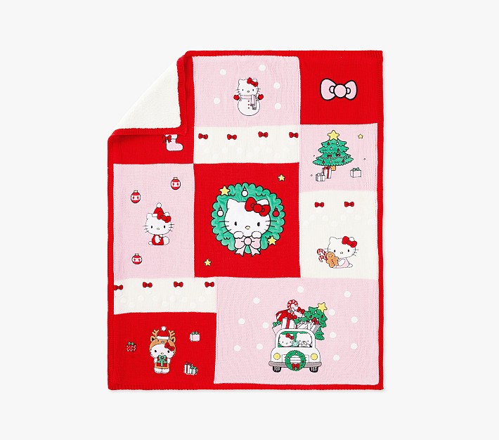 Hello Kitty® Heirloom Sherpa-Back Kid Throw Blanket | Pottery Barn Kids
