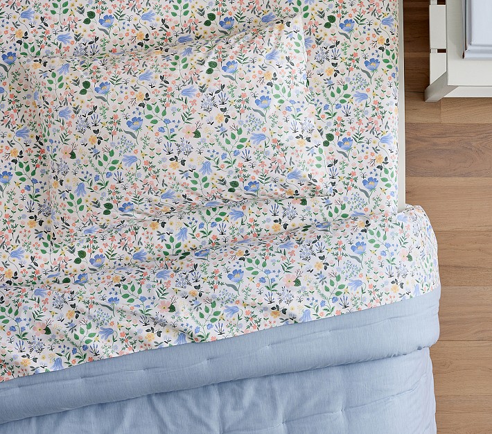 Rifle Paper Co. Bramble Fields Cream Sheet Set | Pottery Barn Kids