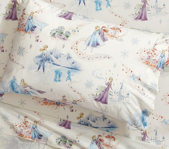 Disney Frozen Enchanted Forest Organic Sheet Set | Pottery Barn Kids
