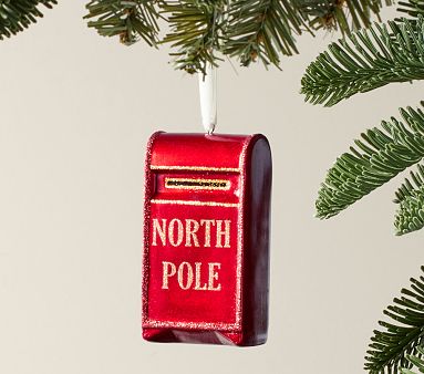 Shatterproof Mercury North Pole Mailbox Ornament | Pottery Barn Kids