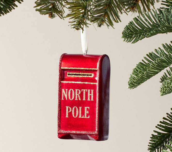 Shatterproof Mercury North Pole Mailbox Ornament | Pottery Barn Kids