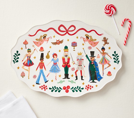 Rifle Paper Co. Christmas Melamine Platter | Pottery Barn Kids