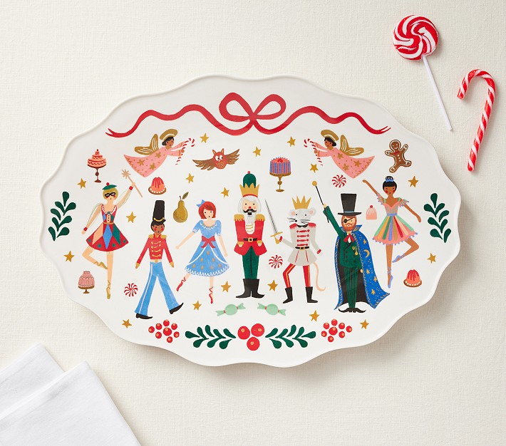 Rifle Paper Co. Christmas Melamine Platter | Pottery Barn Kids