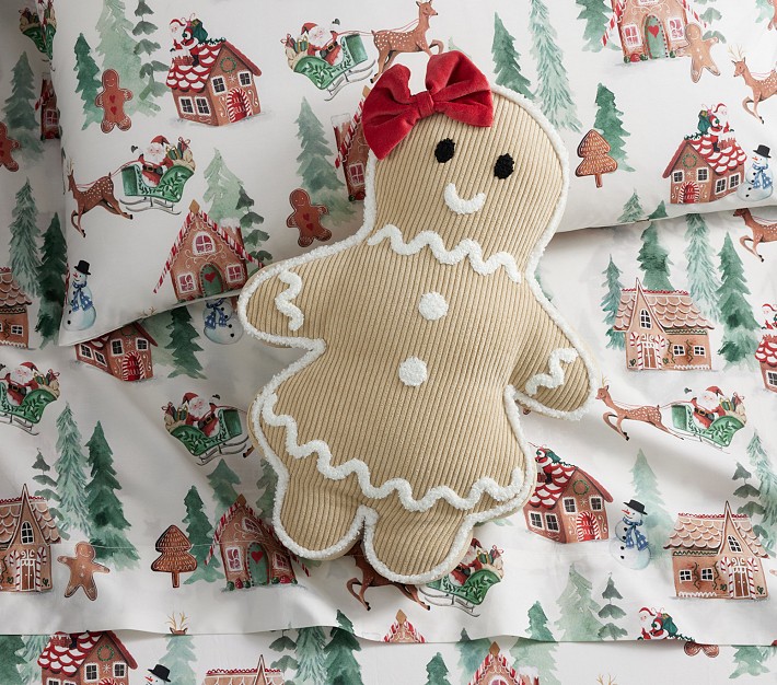 Mrs. Spice Gingerbread Shaped Pillow | Pottery Barn Kids