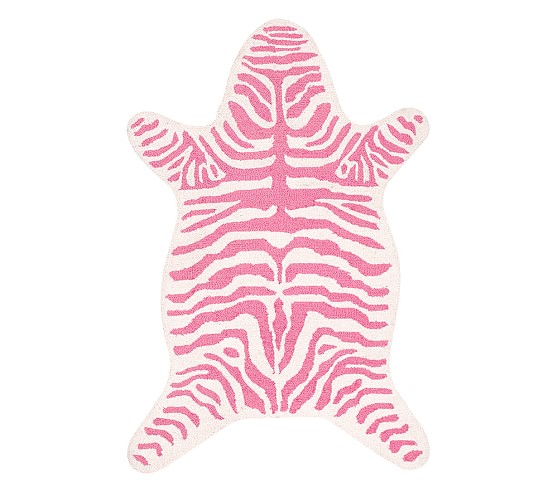 Zebra Shaped Rug - Pink | Patterned Rugs | Pottery Barn Kids