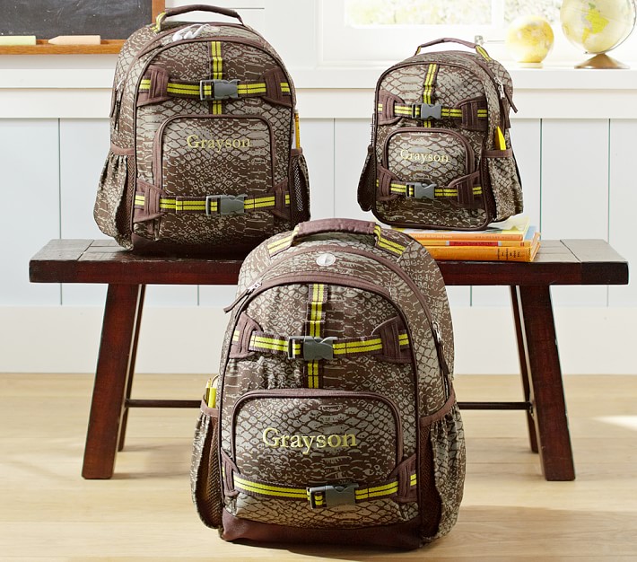 Mackenzie Brown Snakeskin Kids Backpacks | Pottery Barn Kids