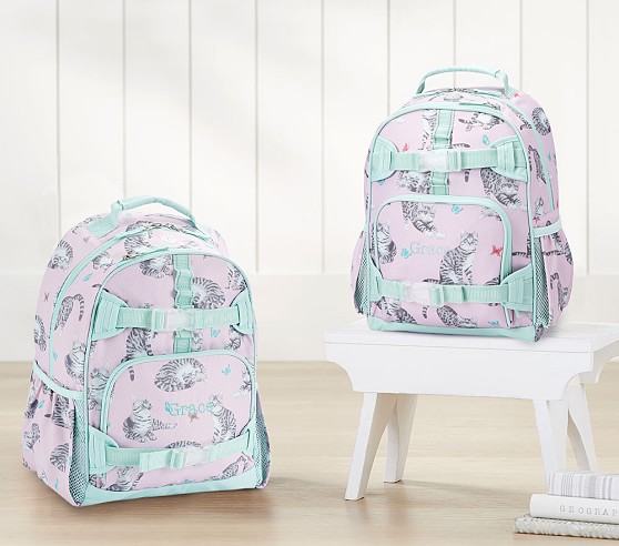 Mackenzie Pink & Aqua Sweet Kitty Girls Backpacks | Pottery Barn Kids