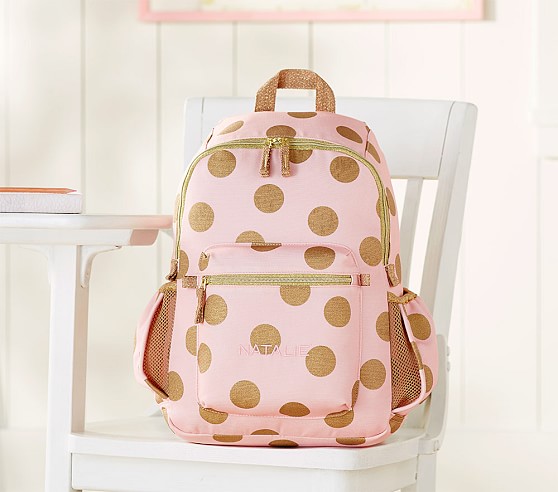 The Emily & Meritt Gold Dots Girls Backpack | Pottery Barn Kids