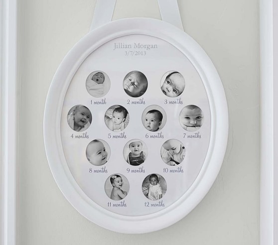 White Oval First Year Frame | Baby Keepsake | Pottery Barn Kids