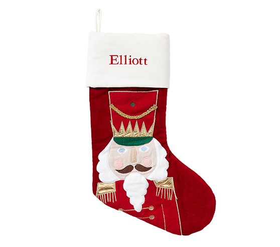 Nutcracker Luxe Velvet Christmas Stocking | Pottery Barn Kids