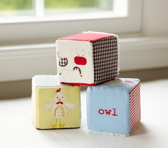 Farm Animal Rattle Blocks Set | Baby Toy | Pottery Barn Kids