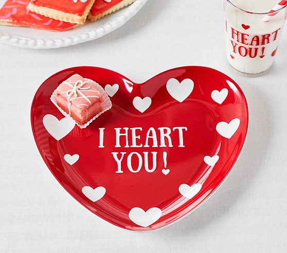 "I Heart You" Plate | Valentine's Day Home Decor | Pottery Barn Kids