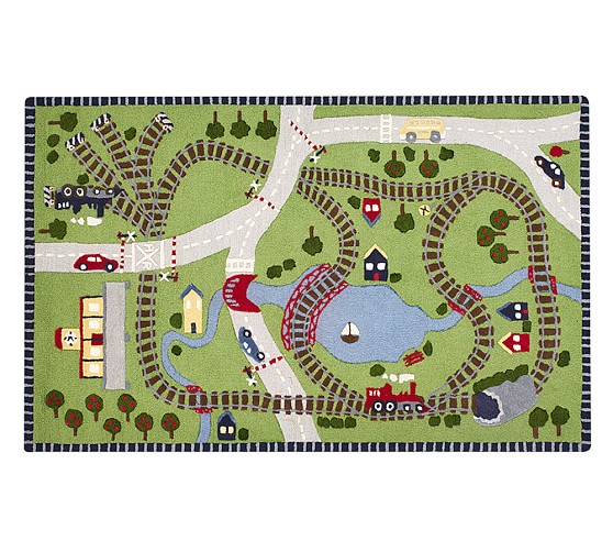 Train Rug | Patterned Rugs | Pottery Barn Kids