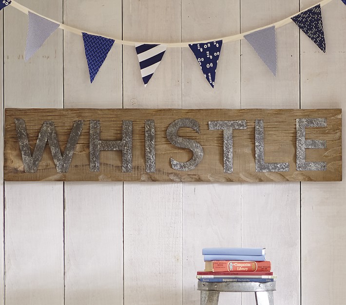 Whistle Wall Sign | Pottery Barn Kids
