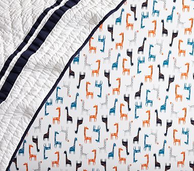Harper Giraffe Crib Sheets | Pottery Barn Kids
