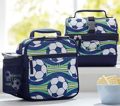Navy Soccer Kids Lunch Box | Pottery Barn Kids