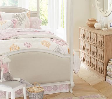 Cassandra Embroidered Metallic Kids' Comforter Set | Pottery Barn Kids