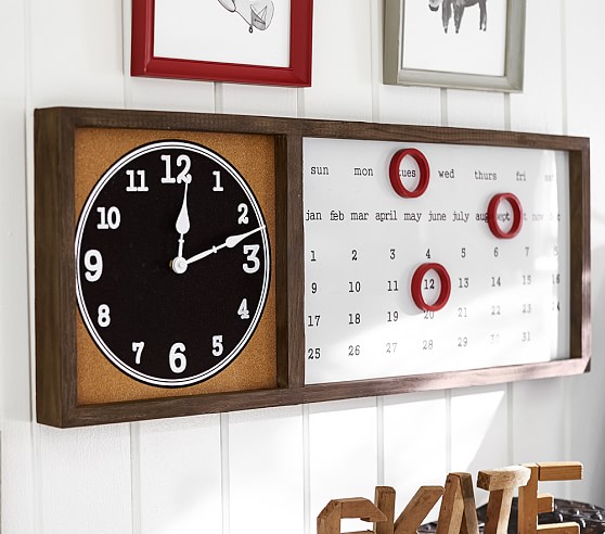 Jackson Clock Calendar | Wall Organizer | Pottery Barn Kids